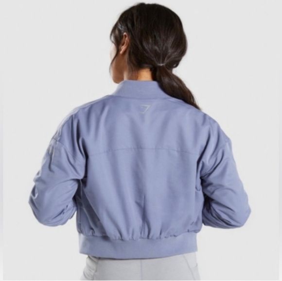 Gymshark | Jackets & Coats | Gymshark Lo Bomber Jacket Steel Blue ...